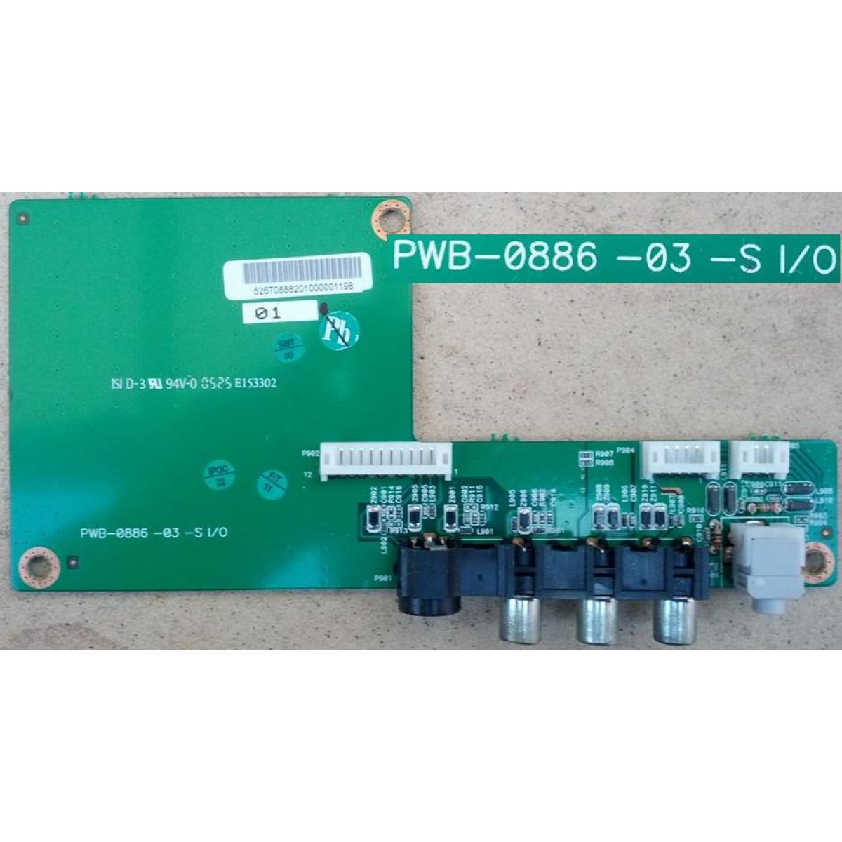 HITACHI 26LD8000TA S AV INPUT BOARD PWB-0886-03-S I/O