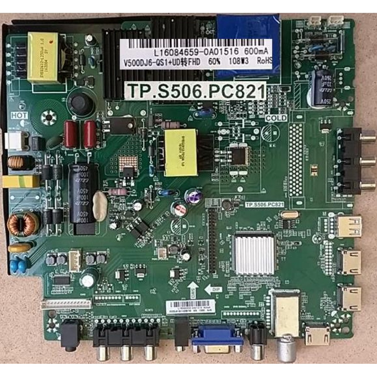 JVC LT-50N550A MAIN BOARD L16084659 TP.S506.PC821