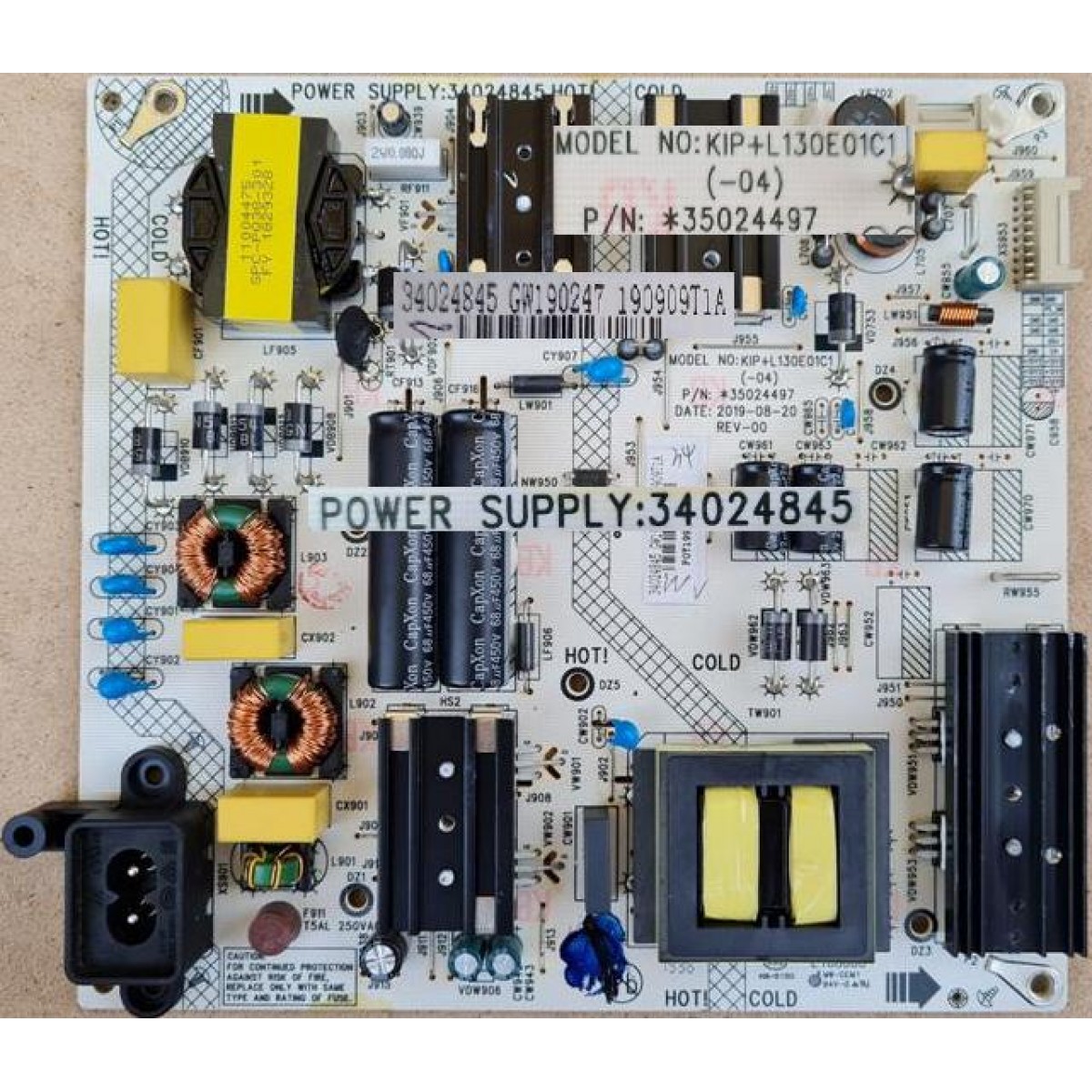 JVC LT-55N6105A POWER BOARD 34024845 35024497