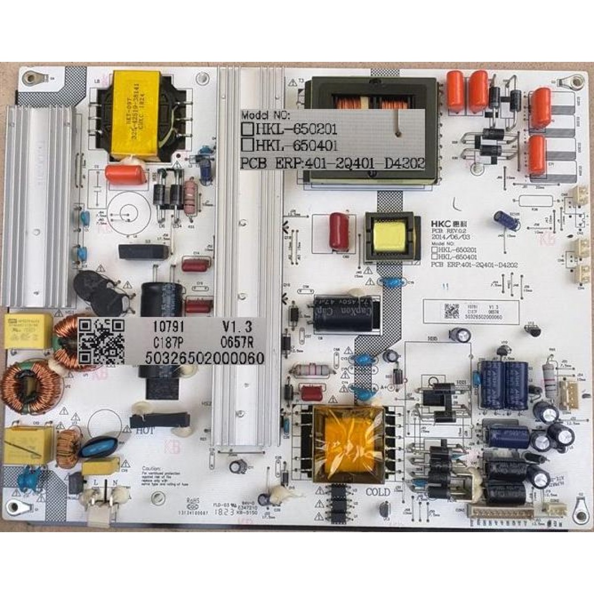 KOGAN KALED65JU8000QA POWER BOARD 401-2Q401-D4202 HKL-650201 HKL-650401 ...