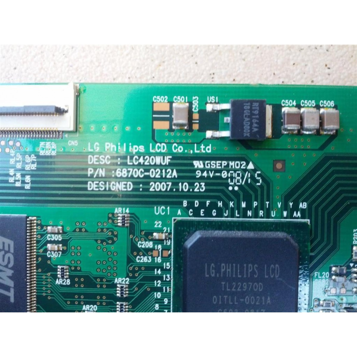 LG 42LG61YD T-CON BOARD 6871L-1328A 6870C-0212A EAT56804001