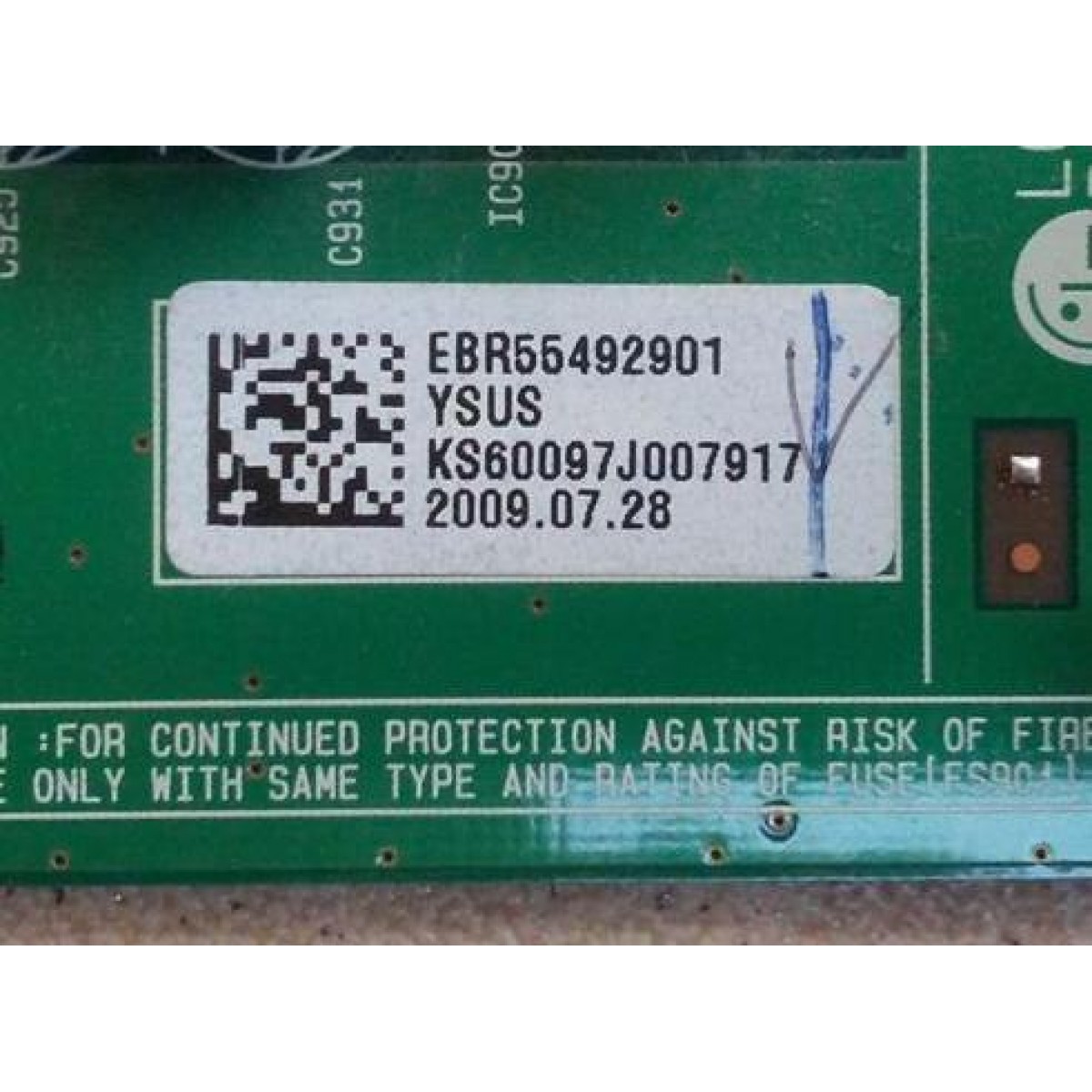 LG 60PS60 Y-SUSTAIN BOARD EBR55492901