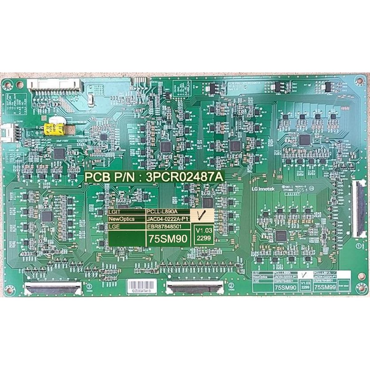 LG 75SM9400 LED DRIVER BOARD EBR87848501 PCLL-L890A JAC04-0222A-P1 ...