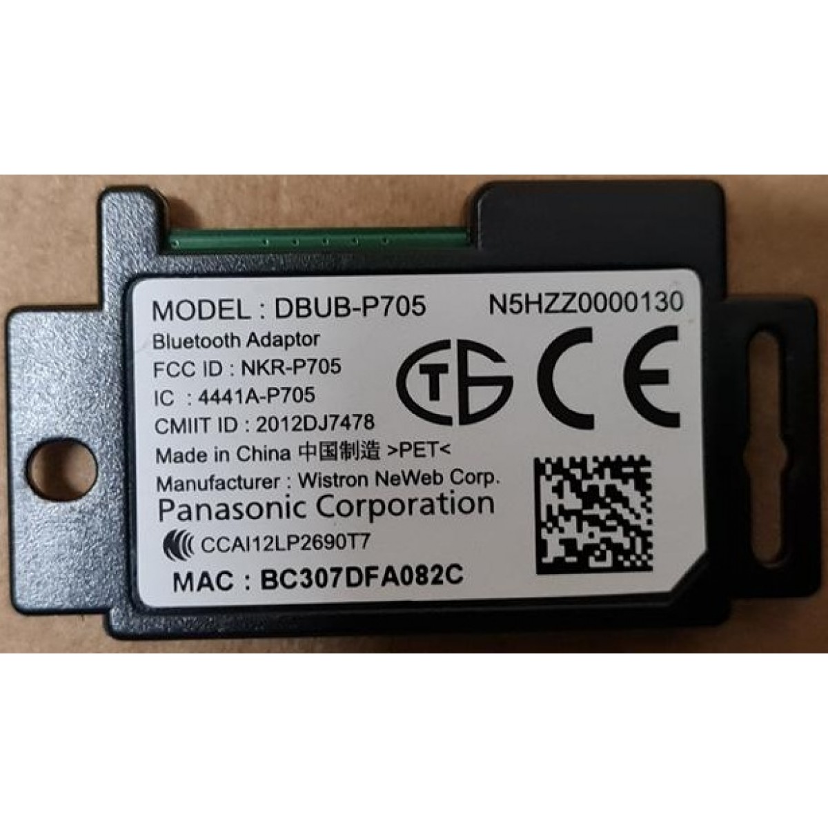 PANASONIC TH65CX740A BLUE TOOTH MODULE DBUB-P705 N5HZZ0000130