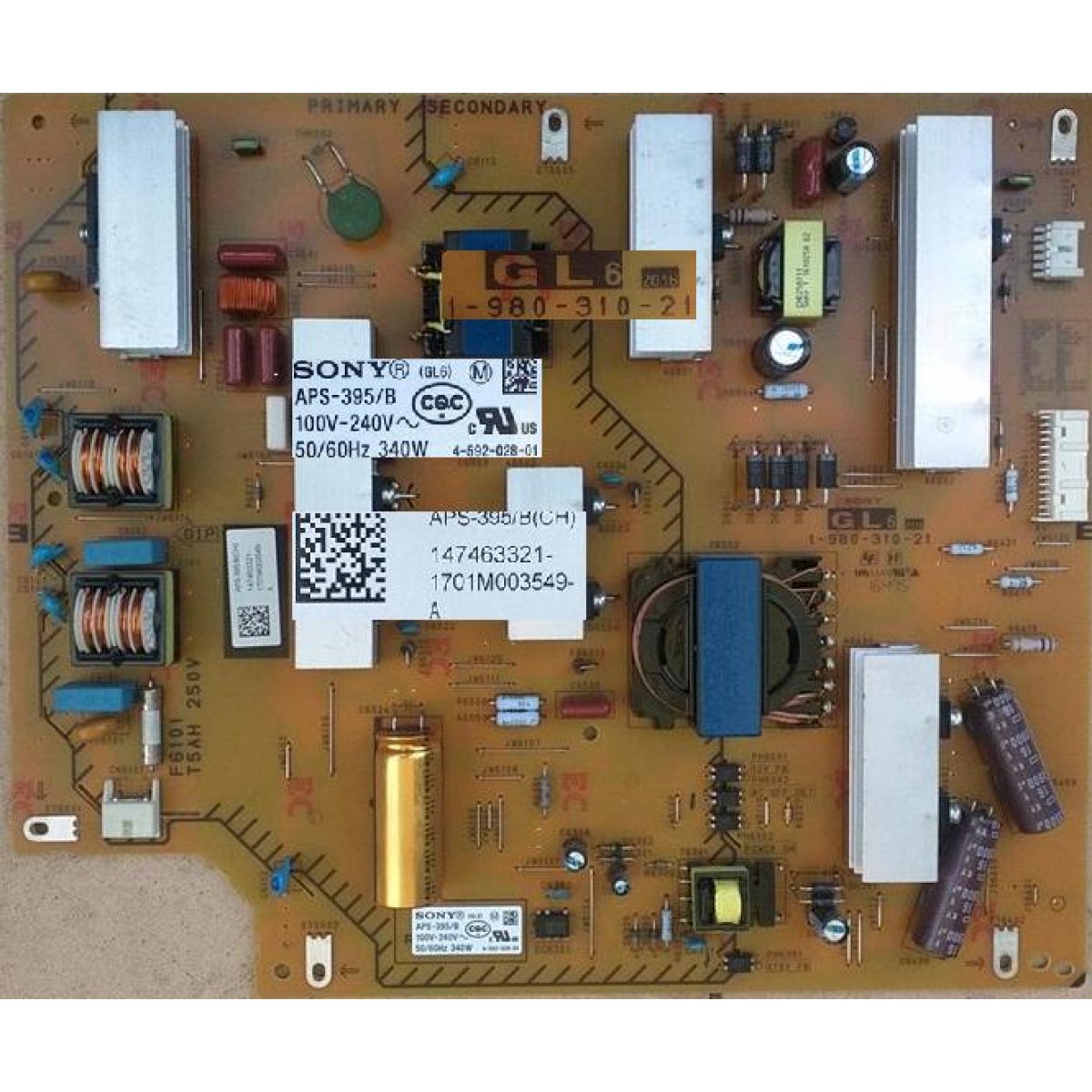 SONY KD65X7500D POWER GL6 BOARD 1-980-310-21 147463321 APS-395/B