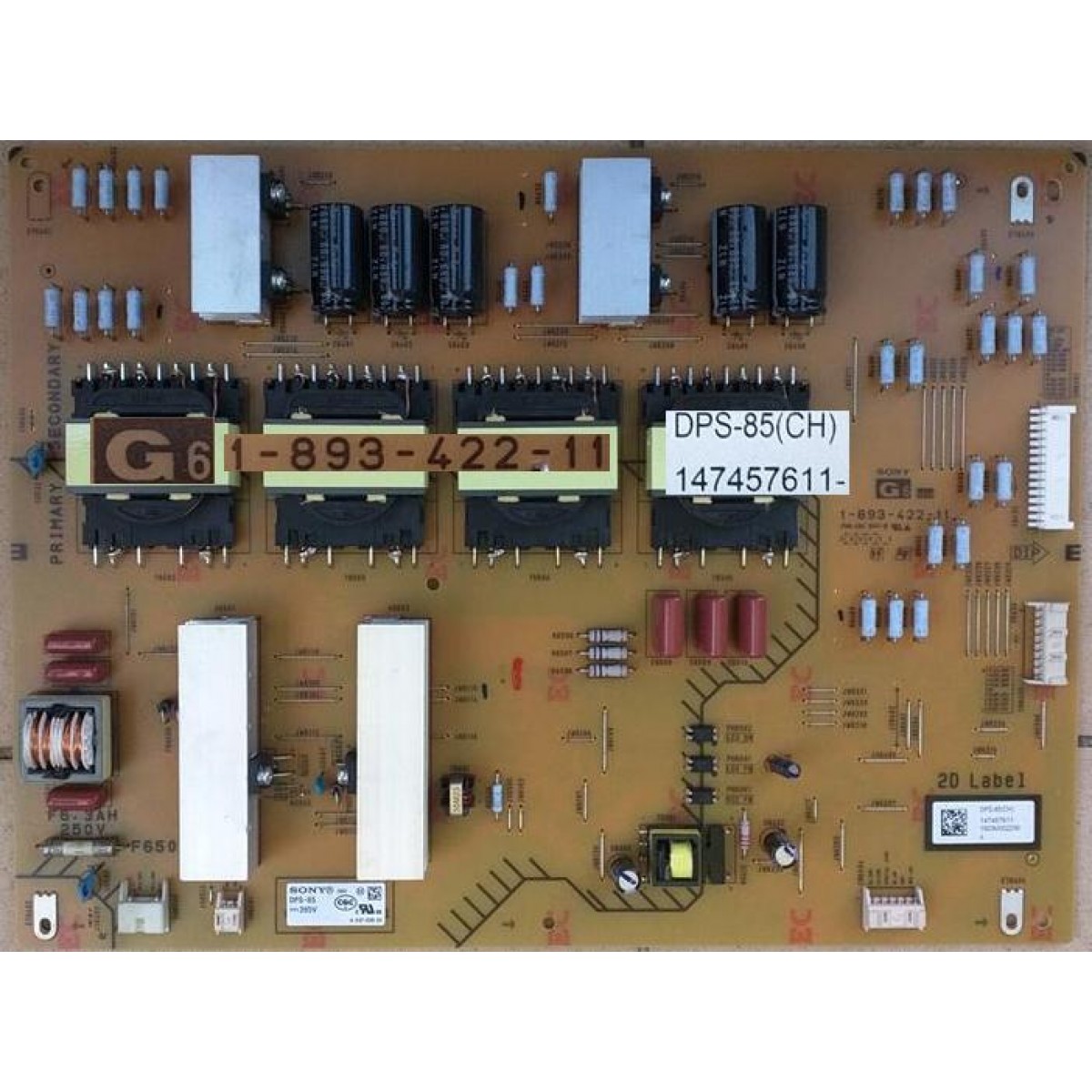 SONY KD85X9500B POWER G6 BOARD 147457611 1-893-422-11 DPS-85