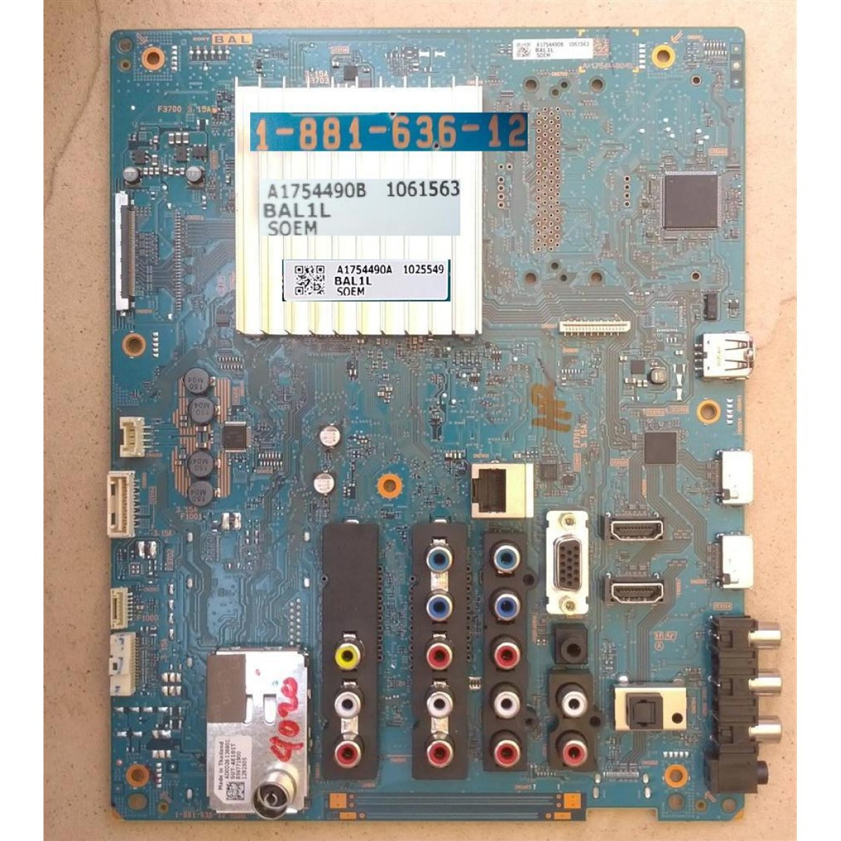 SONY KDL40EX700 BAL BOARD A1754490 1-881-636-11 1-881-636-12