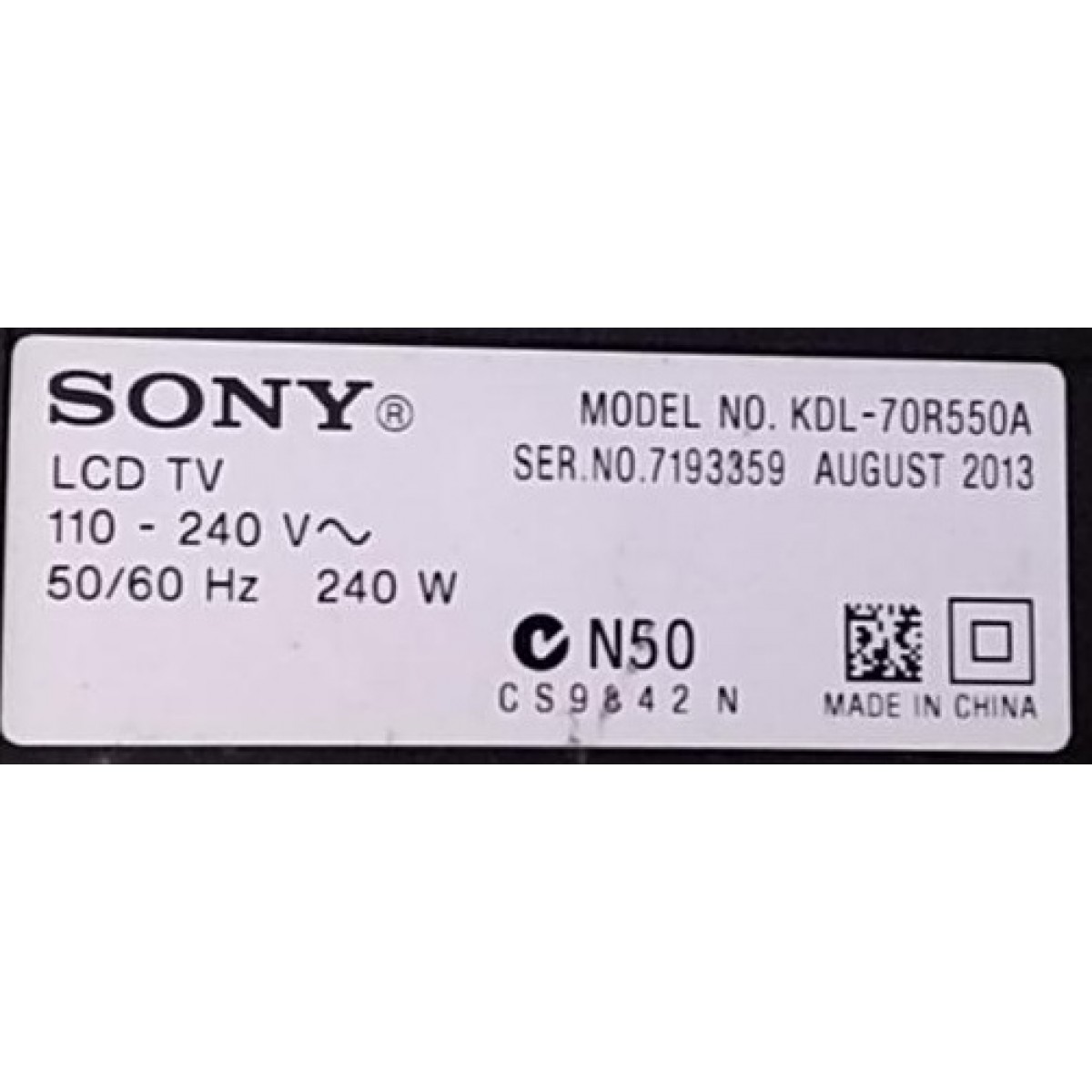 SONY KDL70R550 SCREEN PANEL