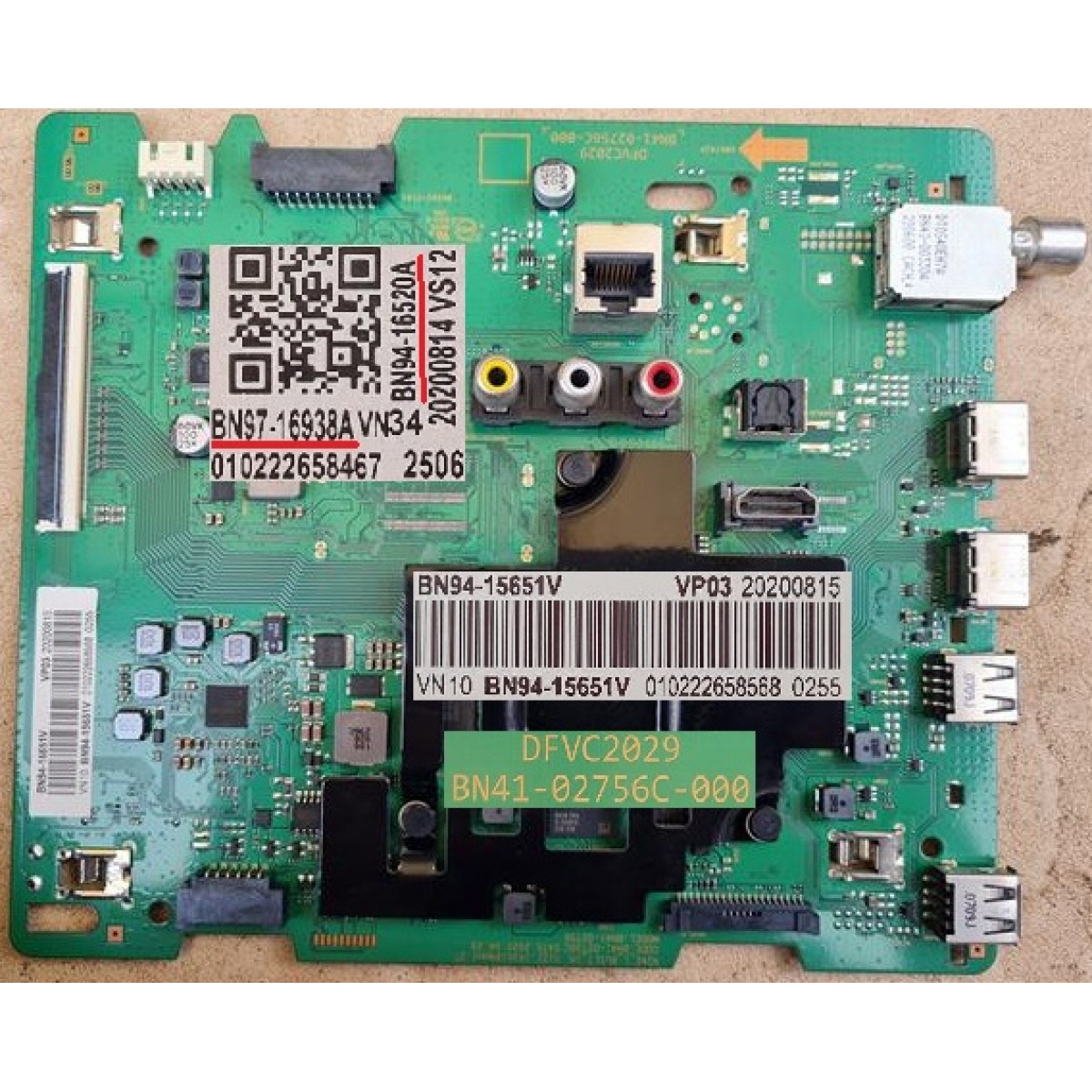 SAMSUNG QA75Q60TAW MAIN BOARD BN94-15651V BN41-02756B BN97-16938A BN94 ...