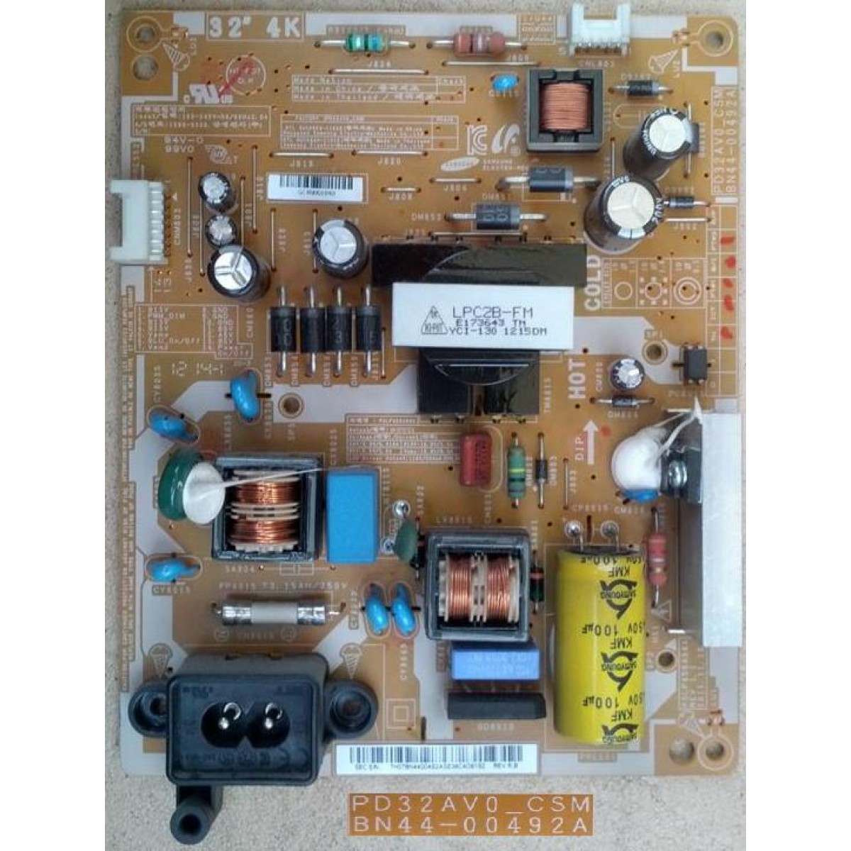 SAMSUNG UA32EH4000 POWER BOARD BN44-00492A PD32AV0_CSM