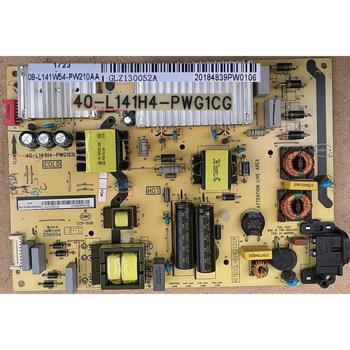 TCL 55C2US POWER BOARD 40-L141H4-PWG1CG 08-L141W54-PW210AA