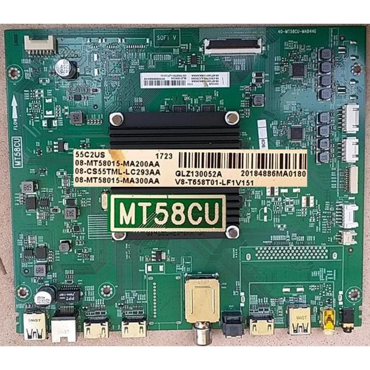 TCL 55C2US MAIN BOARD 08-MT58015-MA200AA V8-T658T01-LF1V151 MT58CU